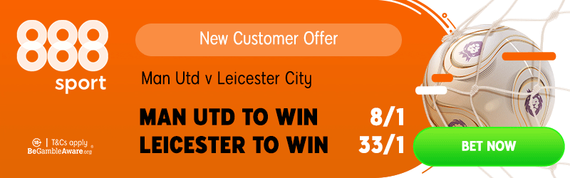 888sport Football Enhanced Odds Offer Man United v Leicester - Free ...